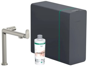 Hansgrohe Aqittura M91 - Dřezová baterie, SodaSystem, vzhled nerezu 76837800