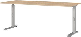 Polohovací pracovní stůl s deskou v dubovém dekoru 80x180 cm Downey – Germania
