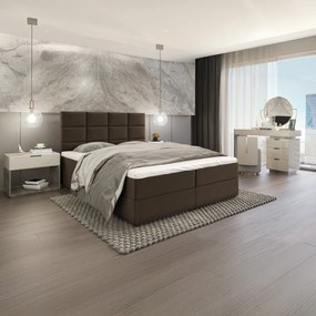 SFAB Kontinentální čalouněná postel MERCURY (90x200 cm) Barva látky: Černá (Riviera 100)