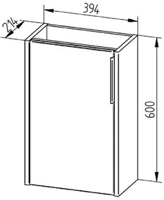 Mereo Vigo koupelnová skříňka s umývátkem 41 x 70 x 23 cm MDF/lamino dub Riviera hnědá CN341 Koupelny Bernold