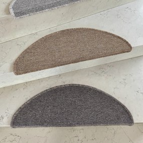 Vopi Nášlapy na schody Nature NEW hnědá půlkruh, samolepící - 24x65 půlkruh (rozměr včetně ohybu)