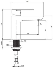 Deante Alpinia, umyvadlová baterie ECO perlátor 4,5 l/min, chromová, DEA-BGAE020M