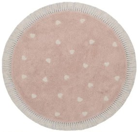 Tapis Petit Růžový koberec FLEUR se srdíčky