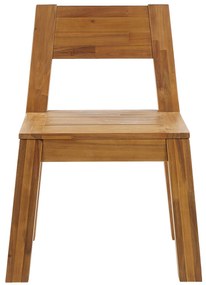Sada 4 zahradních židlí z akáciového dřeva LIVORNO Beliani