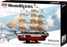 Sluban Model Bricks M38-B0836 Fregata USS Constitution válečná loď /LE