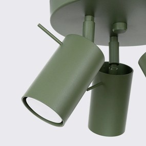 Sollux Lighting Stropní svítidlo RING 3P olivově zelené