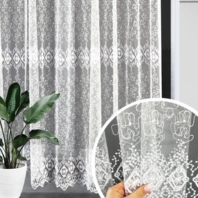 Vyšívaná záclona 3130 krajkový ornament metráž Ervi