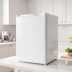 HOMCOM Mini lednička s mrazákem, nastavitelný termostat, malá lednička, jednodveřová, 72,5 l, bílá