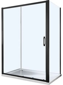 Hüppe Next Sprchové dveře 2-dílné 140 cm, černá 140411.123.322