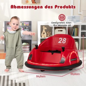 Costway Bumper Car pro děti Elektrický Bumper Car s blikajícími LED světly