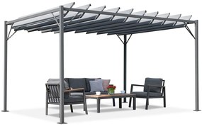 Antracitová terasová pergola Malaga 3x4m Garden Point