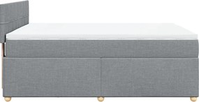 Box spring postel s matrací světle šedá 140 x 190 cm textil 3288975