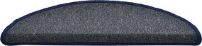 Schodové rohože 30 ks 56 x 17 x 3 cm tmavě šedé a modré, půlkulaté 3365743