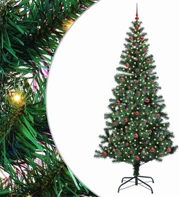 Umělý osvětlený vánoční stromeček Zelená 240 cm PVC a kov 3396788