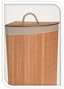 Rohový koš na špinavé prádlo Bamboo, přírodní