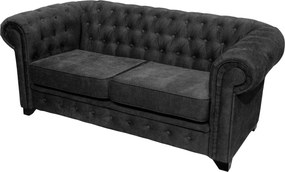 XXXLutz POHOVKA CHESTERFIELD, dřevo, textil, kompozitní dřevo, antracitová MID.YOU - Pohovky - 000694009819