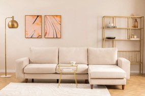 Hanah Home Rohová pohovka BERLIN pravá krémová