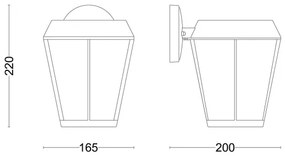 Philips - Venkovní nástěnné svítidlo SUNERA 1xE27/25W/230V IP44