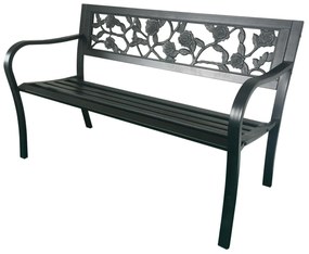 Zahradní lavička DESSIE 125 cm černá