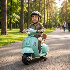 AIYAPLAY Elektro motorka pro děti Mini Vespa GTS 6V s lithiovou baterií, ergonomické sedadlo, opěrka zad, 1,5-3 roky 370-484V90GN