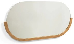 Nástěnné zrcadlo s dřevěným rámem 96x55 cm Rokia – Kave Home