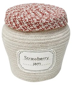Krémový látkový dětský koš na hračky ø 20x23 cm Jam Jar – Lorena Canals