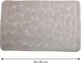 MSV PEBBLES koupelnová předložka 50 x 80 cm béžová / PU pěna / protisk