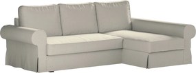 Potah na pohovku IKEA Backabro rozkládací se šezlongem barva béžová látka pletený vzor