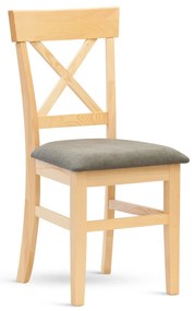 Stima Židle borovicová KT122 s čalouněným sedákem Odstín: Borovice Masiv, Látky: MAX camel T21