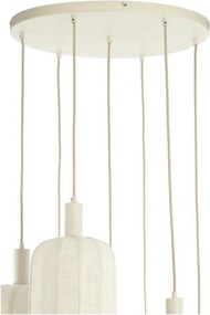 Krémové závěsné svítidlo s textilním stínidlem ø 50 cm Tufia – Light &amp; Living