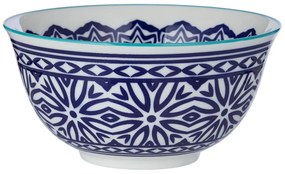 ORNAMENTS Miska 520 ml - modrá/bílá