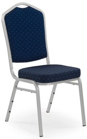 Jídelní židle Carn S (stříbrná + modrá). 796068