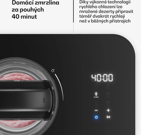Klarstein VeroSteel zmrzlinovač s kompresorem | 1,5 l | 150 W | 4 programy | dotykové ovládání