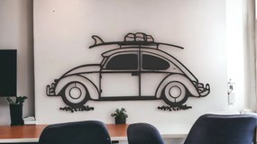 VW Brouk - kovový obraz na zeď Velikost: 125cm, Barva: Black