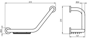 Ideal Standard IOM Madlo k vaně s držákem na mýdlo A9114AA