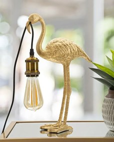 Stolní lampa Flamingo 39,5 cm zlatá