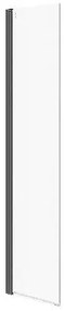 Cersanit Mille - Pohyblivá boční stěna pro Walk-In, 54x200 cm, černá/čiré sklo S161-012