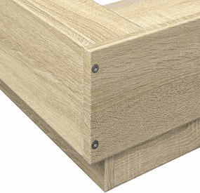 Rám postele dub sonoma 100 x 200 cm kompozitní dřevo 3281205