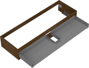 Mexen Box-A, závěsná skříňka 140 cm, 1 zásuvka, ořech, 91AX0-1400-235-1-86
