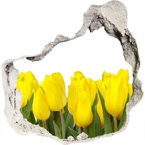 Wallmuralia Samolepící nálepka fototapeta Žluté tulipány 75x75 cm