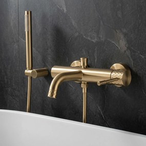 Rea Lungo Diamond, vanová baterie s ruční sprchou, zlatá lesklá, REA-B2244