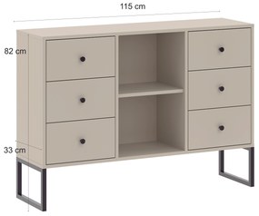 Komoda LINEA 6S kašmírová