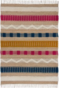 Kusový koberec Jubilant Medina Jute Natural/Multi, 120x170, viacfarebná, obývacia izba, Flair Rugs