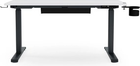 Elektrický stůl s nastavením výšky ergonomický antracitově-bílý, 1200x600 mm: ARIA
