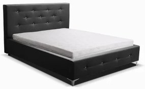 Čalouněná postel AGNES černá rozměr 180x200 cm