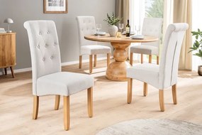 Designová jídelní židle Eileithya béžová / dub