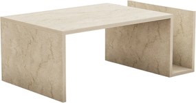 Konferenční stolek NUVAREK, travertine/béžová