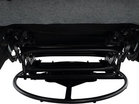 Luxusní otočné křeslo, houpací, šedá, DELMOR