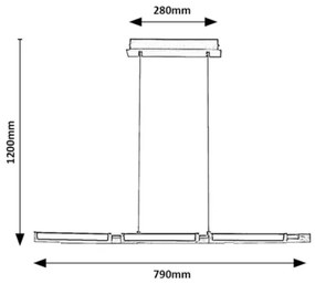 Rabalux 72045 - LED Lustr na lanku REMIEL LED/30W/230V 3000K