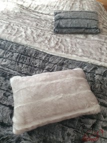 Šedý chlupatý hotelový běhoun na postel Tiara - 240*100*3cm